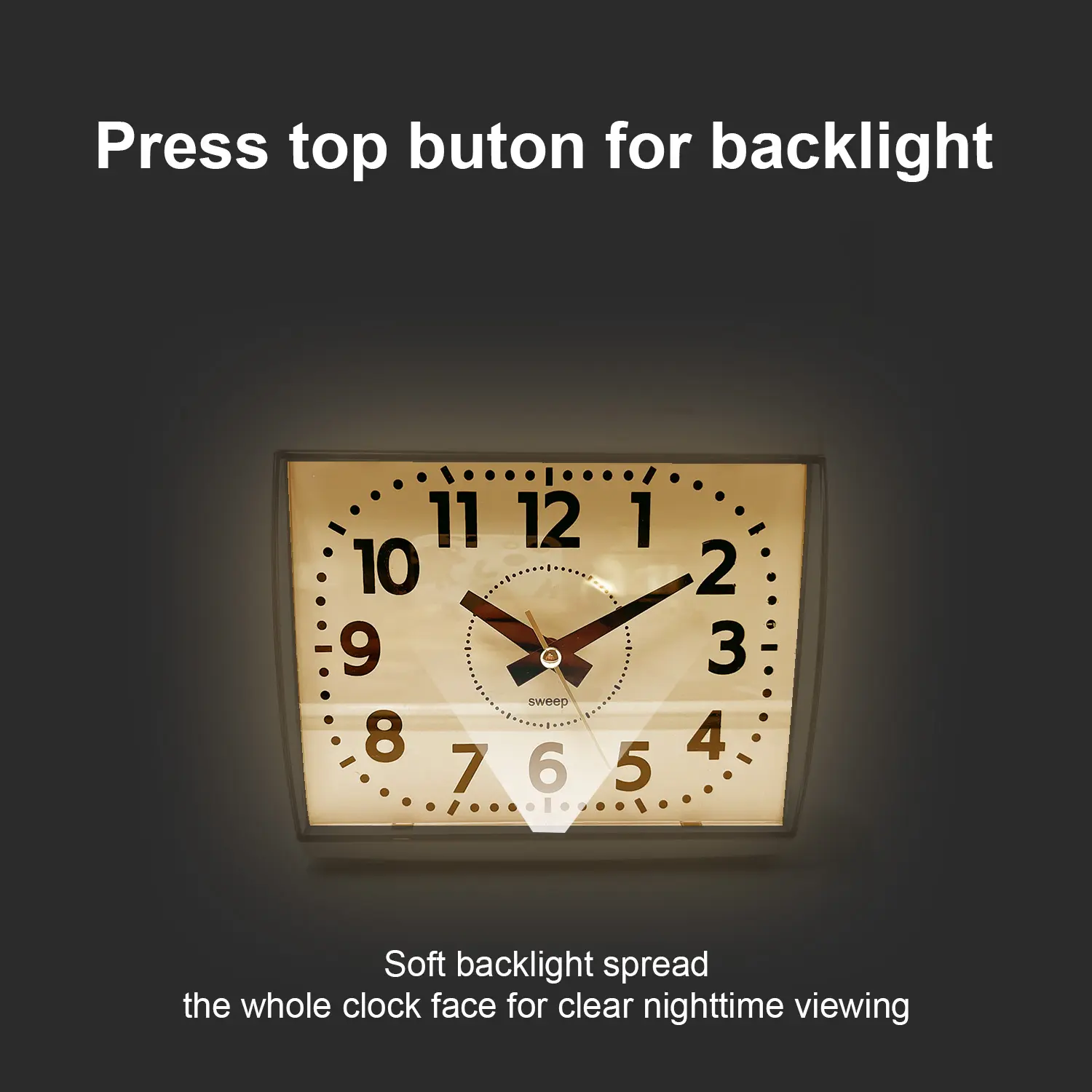 Talking Analog Alarm Clock For Visually Impaired Large Numbers Desk ...