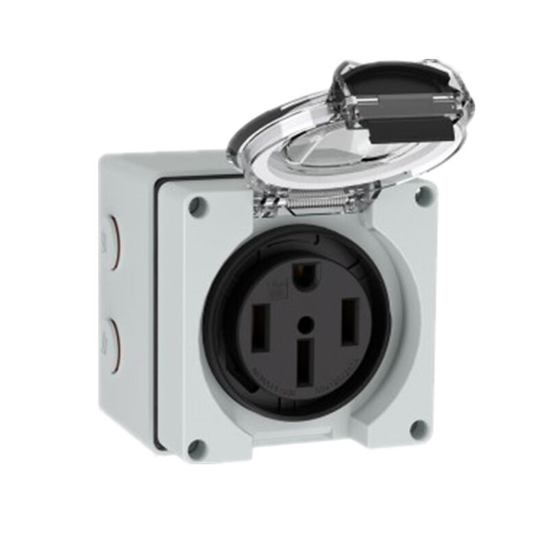 Nema Locking Charging Pile Socket 250v 50amp Rv Power Outlet Box Flame ...