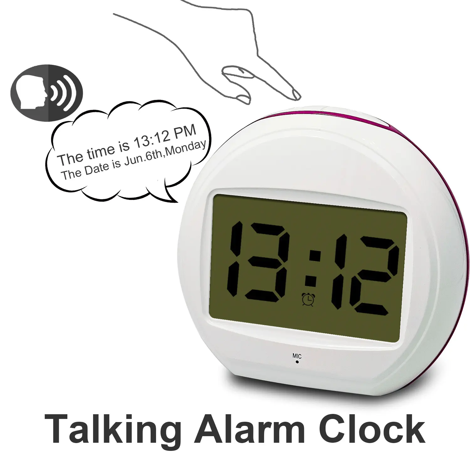 Custom Clear And Loud English Voice Talking Analog Alarm Clock For ...