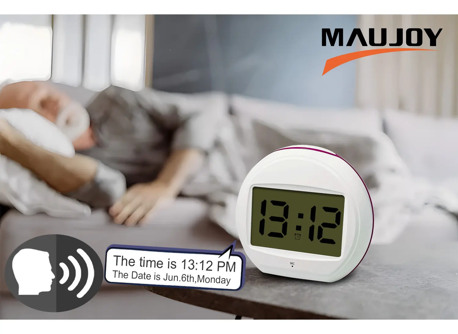 Custom Clear And Loud English Voice Talking Analog Alarm Clock For ...