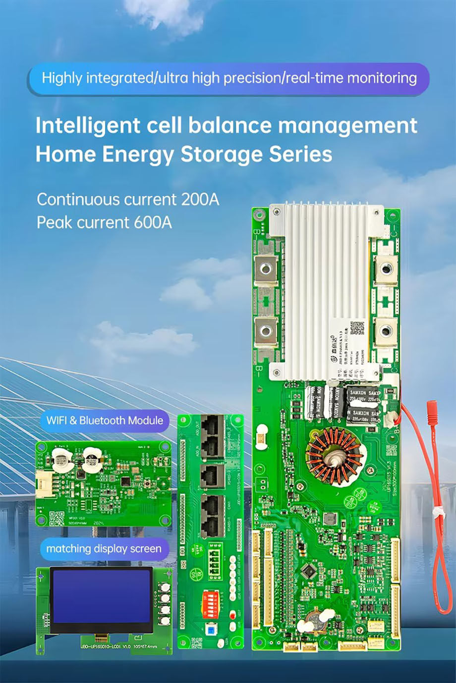 Jbd 16s48v200a Ess Home Energy Storage Smart Bms Inverter Deye Pylon ...