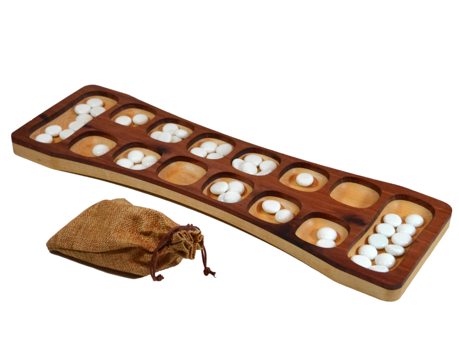 Wooden Mancala Complete Game Set Outdoor And Indoor Game With ...