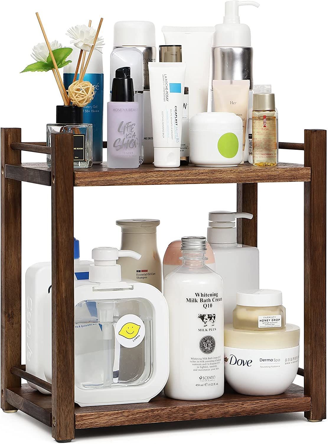 Wholesale 2-tier Corner Shelf For Kitchen Countertop Organizer Acacia ...