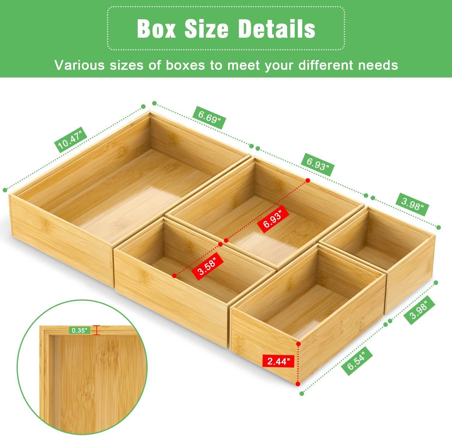 Bulk Buy China Wholesale Multiuse Organizer Tray Bamboo Drawer ...