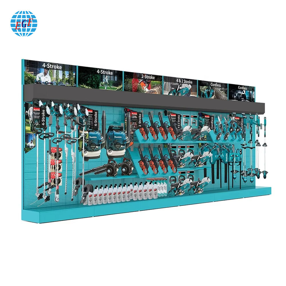 Hardware Tools Shelf Electric Saw Metal Pegboard Display Racks And ...