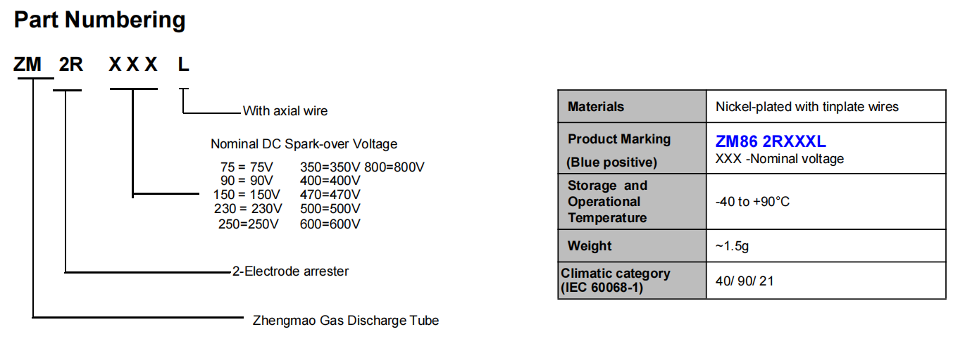 2-electrode Gas Discharge Tube Electronical Protection Component Gdt ...