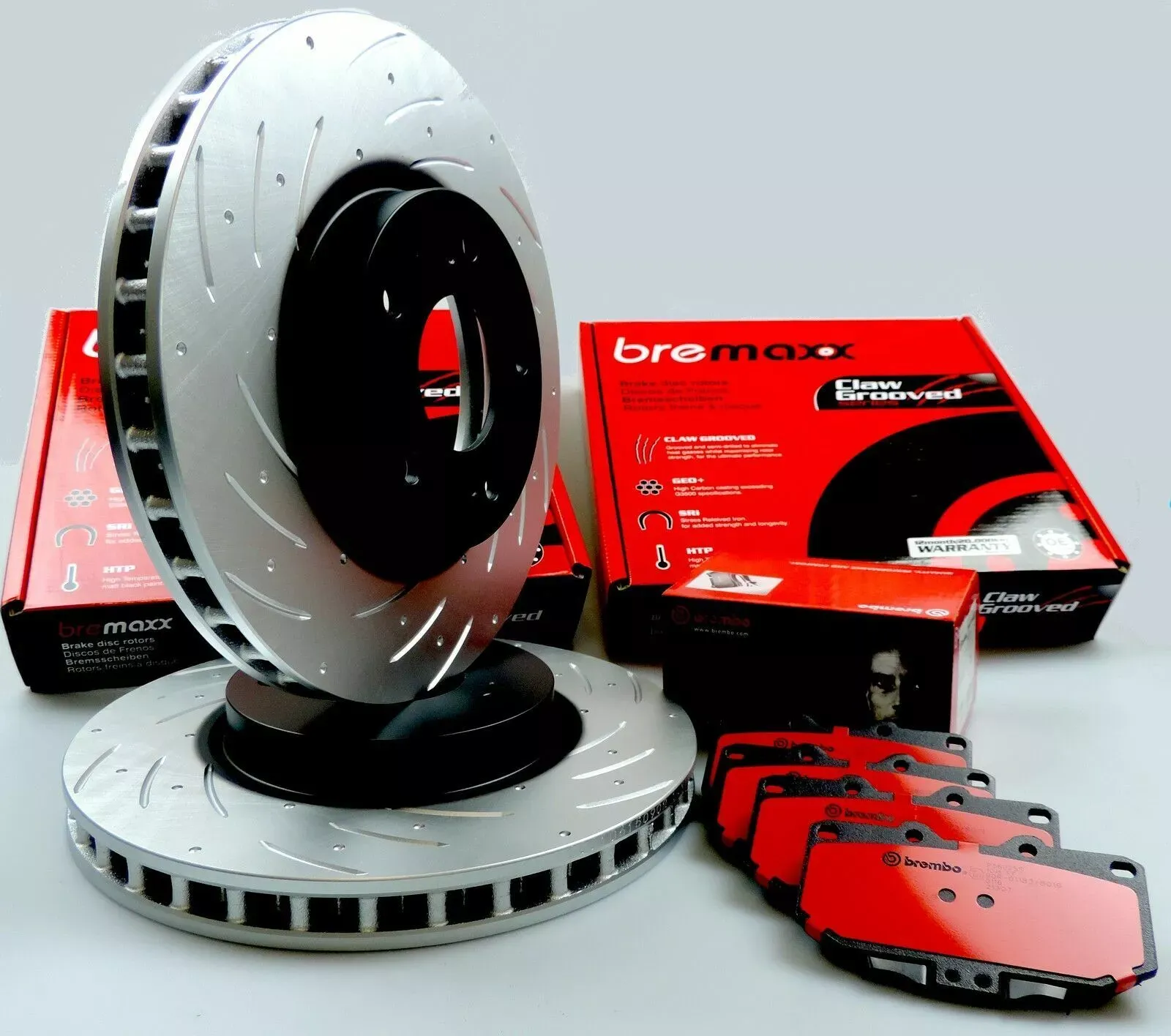 Brand New Brembo Front Gt Brake 6pot Caliper Gt-r 355x32 Slot Rotor 996 ...