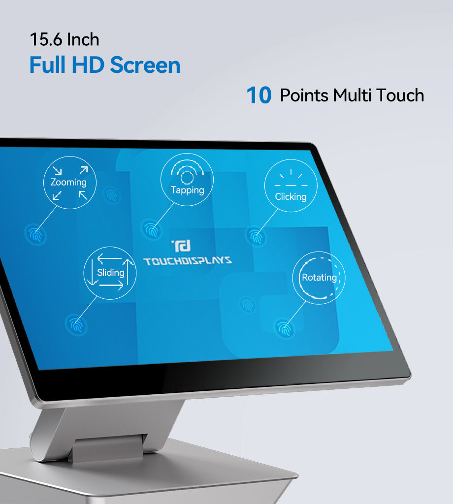 Oem 15.6 Inch Pos Terminal Foldable With Waterproof And Anti-glare For ...