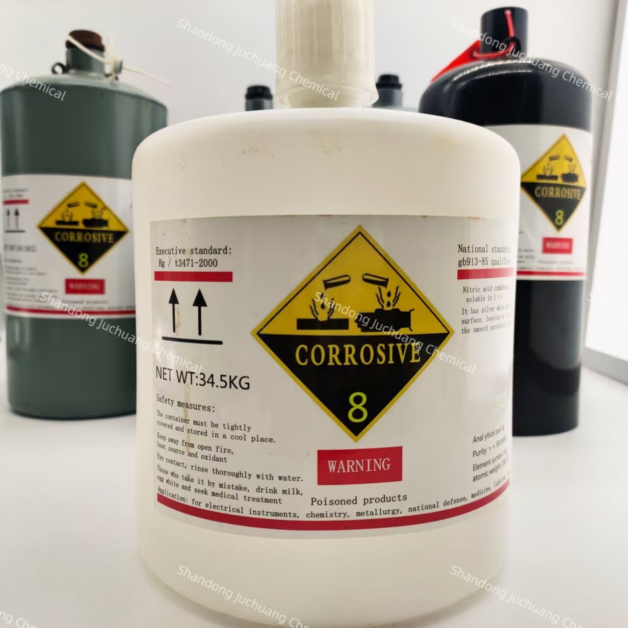 Factory Supply Package Bottle Mercury Silver Liquid Metal Bottle 34.5kg ...