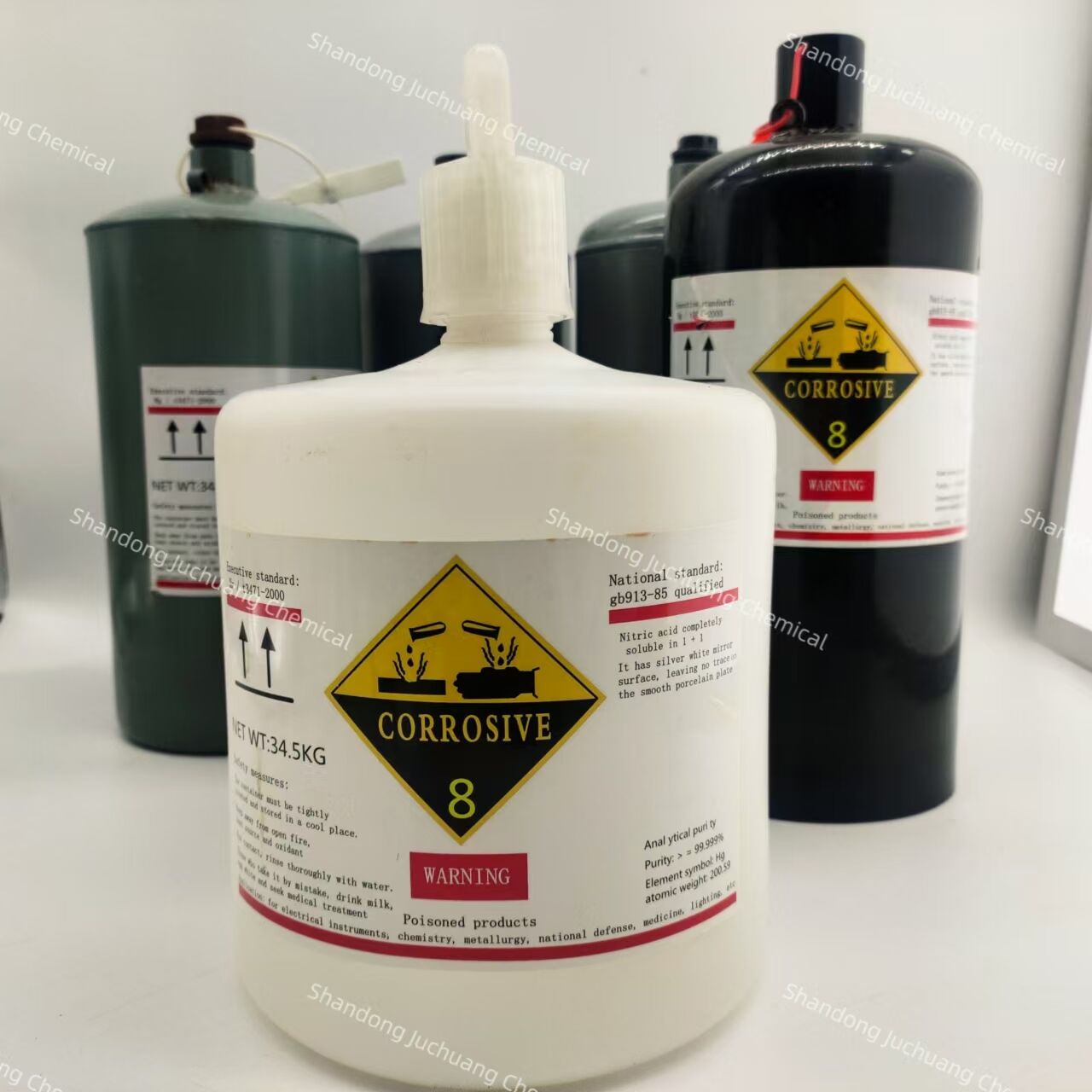 Hot Sale Liquid -mercury Metal Silver Can 34.5kg Ordinary Packaging Can ...