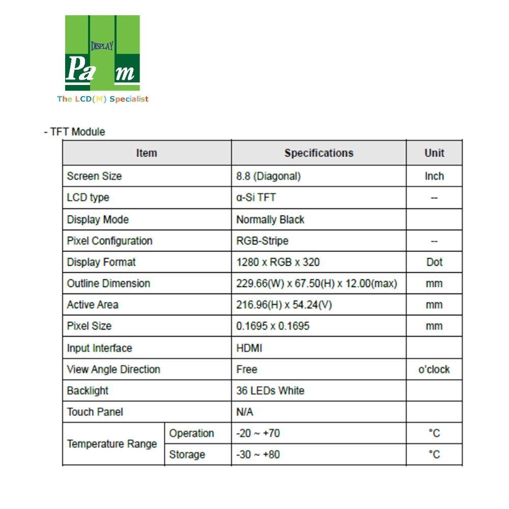Bulk Buy Taiwan Wholesale 8.8 Inch Tft Lcd Display With Hdmi Interface ...