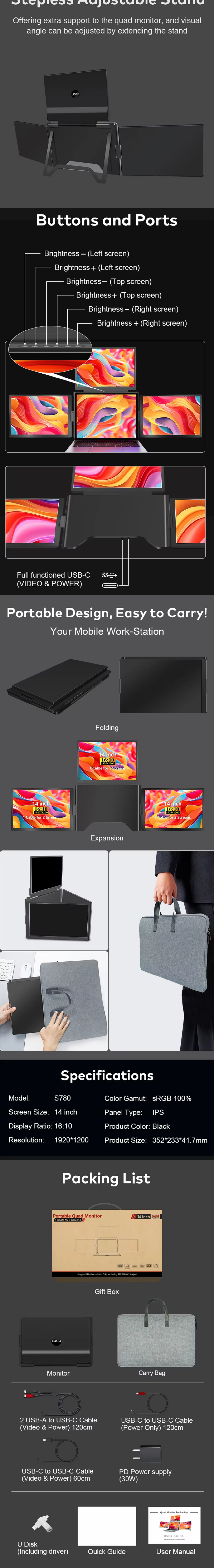 Factory Direct High Quality China Wholesale Ips Panel Full Hd 14 Inch ...