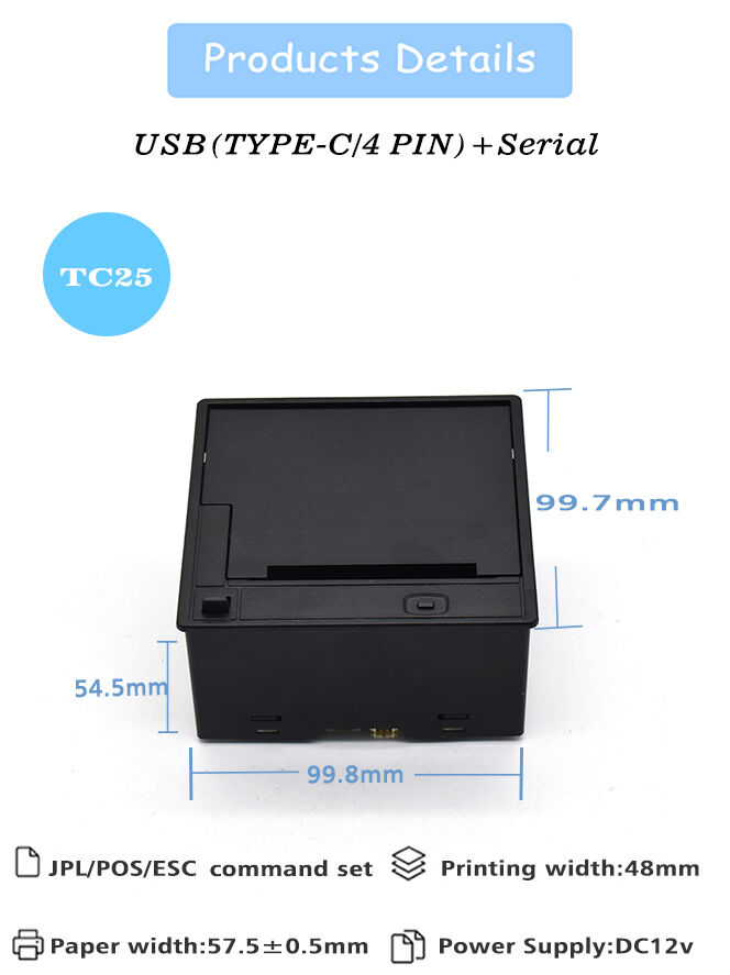 Micro 58mm Panel Printer Mount Thermal Label Printer With Auto Cutter ...