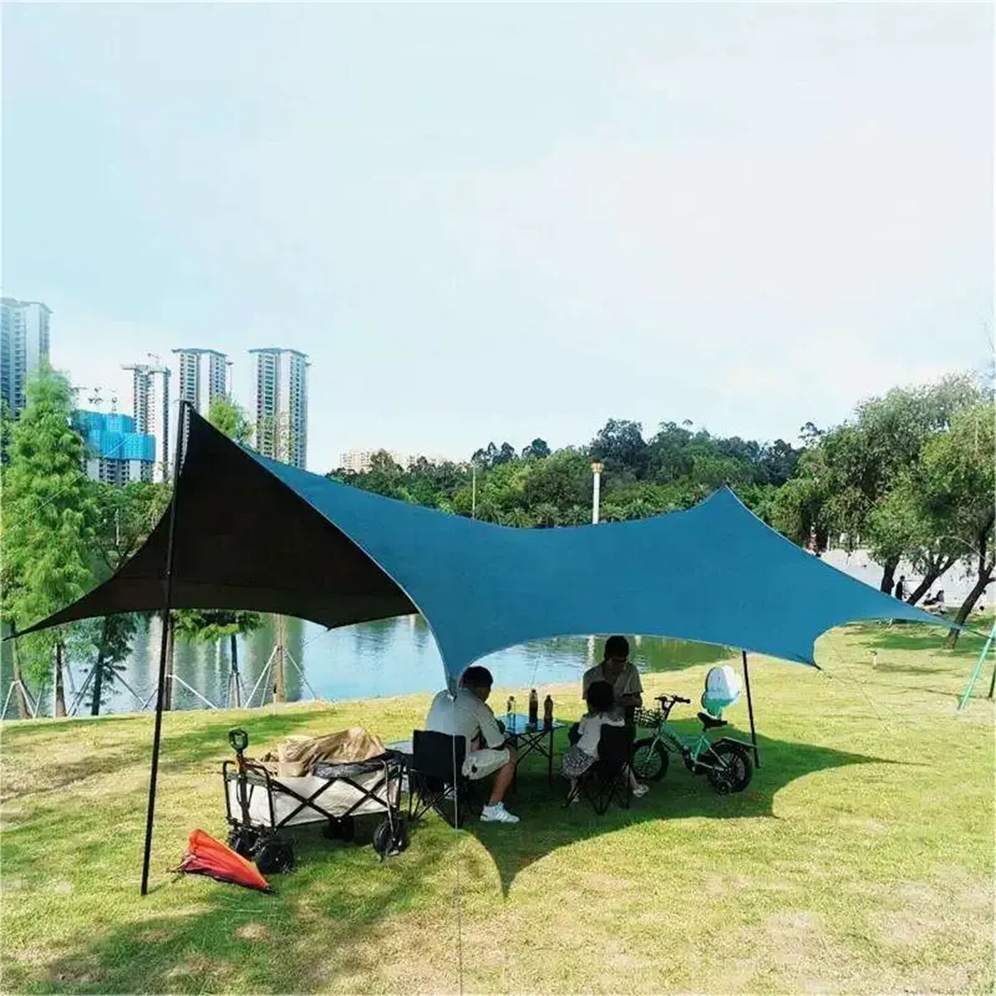 Multifunctional Sun Shelter Tent Portable Waterproof Sun-proof Ripstop ...