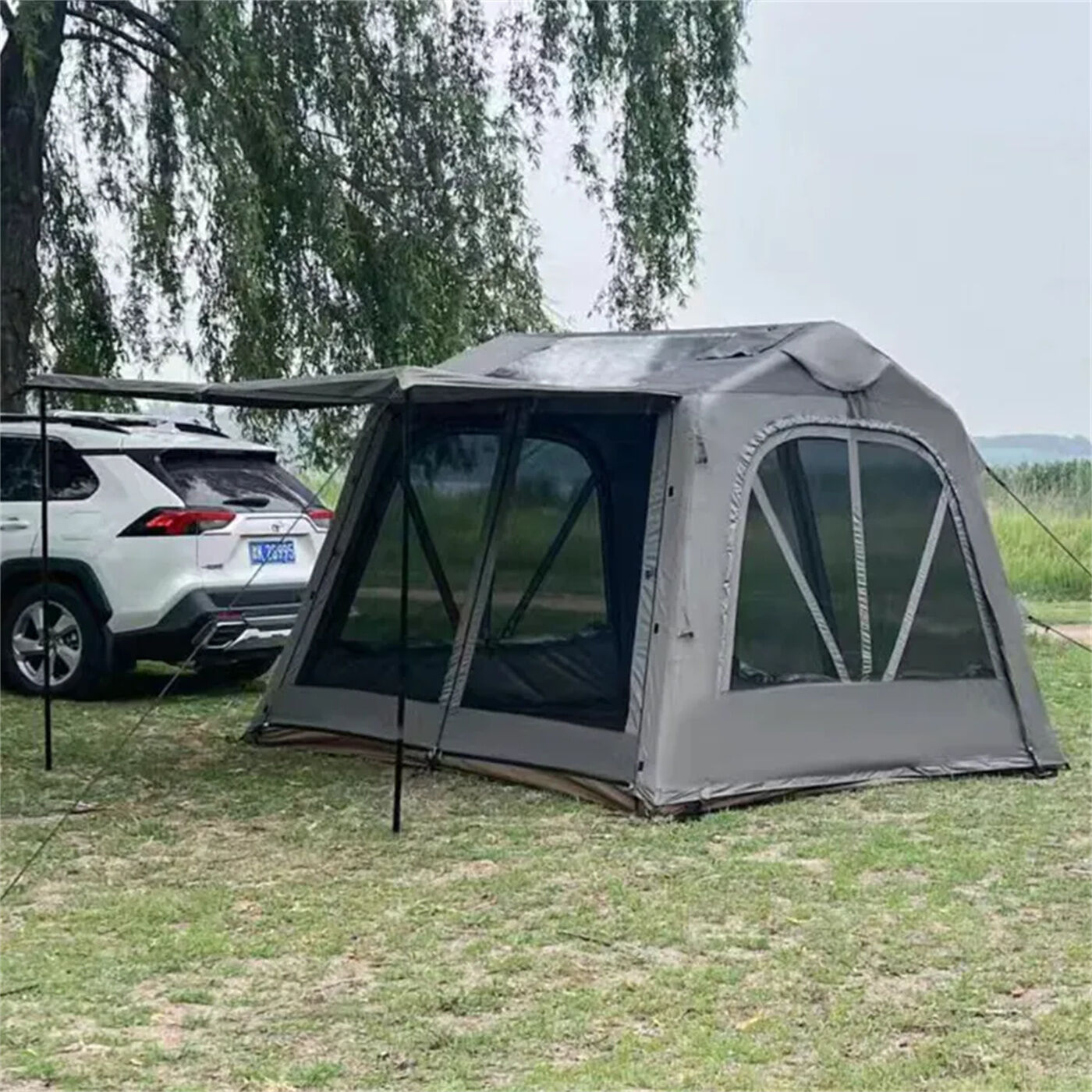 4 Person Luxury Canvas Inflatable Tent Price Family Glamping Waterproof ...