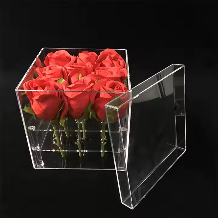Acrylic Vases Plastic Vases Clear Rectangular Box Excellent For Wedding ...
