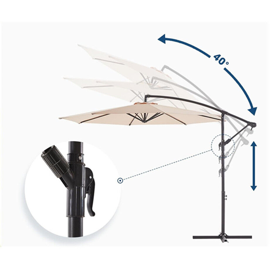 Buy China Wholesale Wholesale 10ft Outdoor Beach Patio Offset Umbrella ...