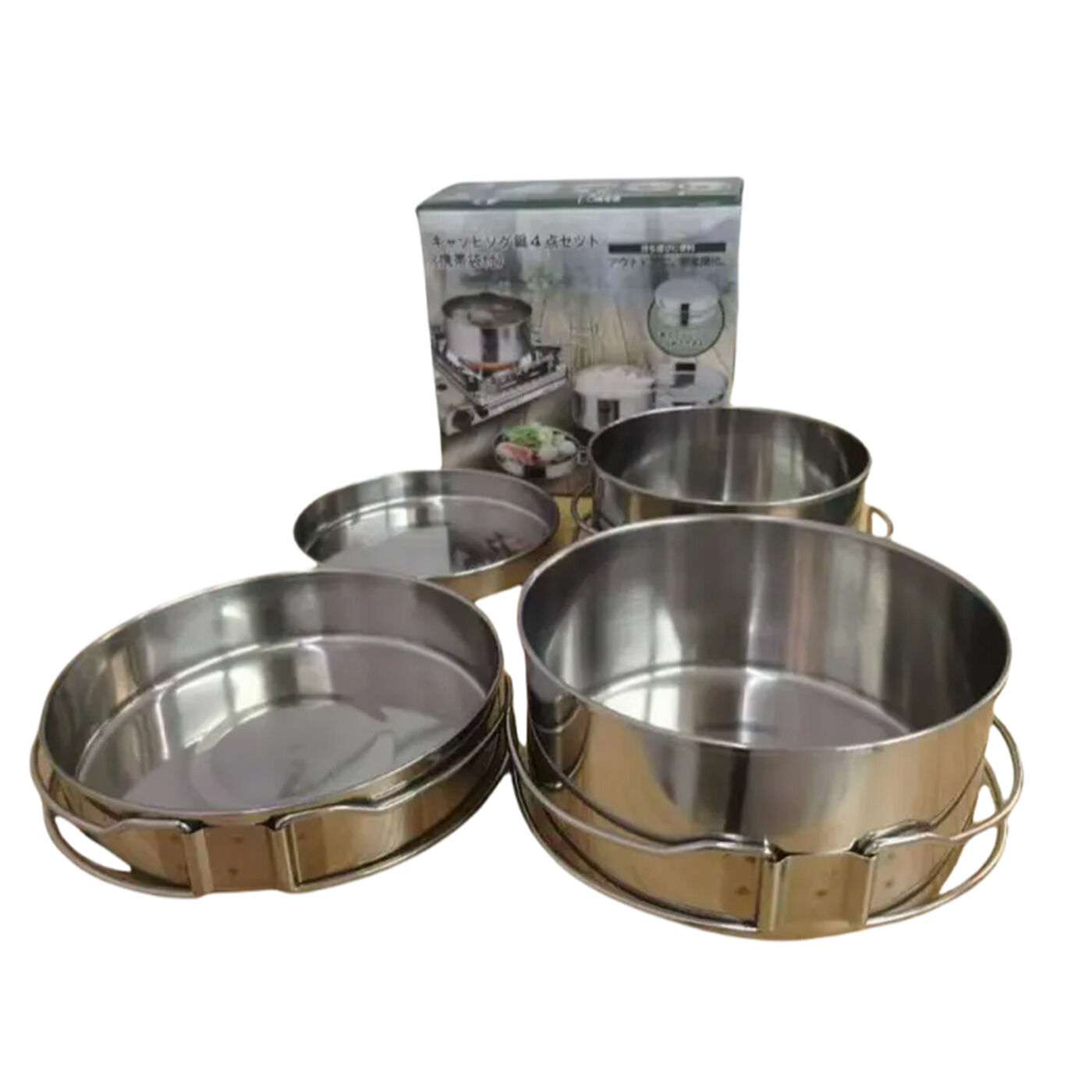 Hot Sale 4-piece Set Of Easy-carry Outdoor Tableware Stainless Steel ...