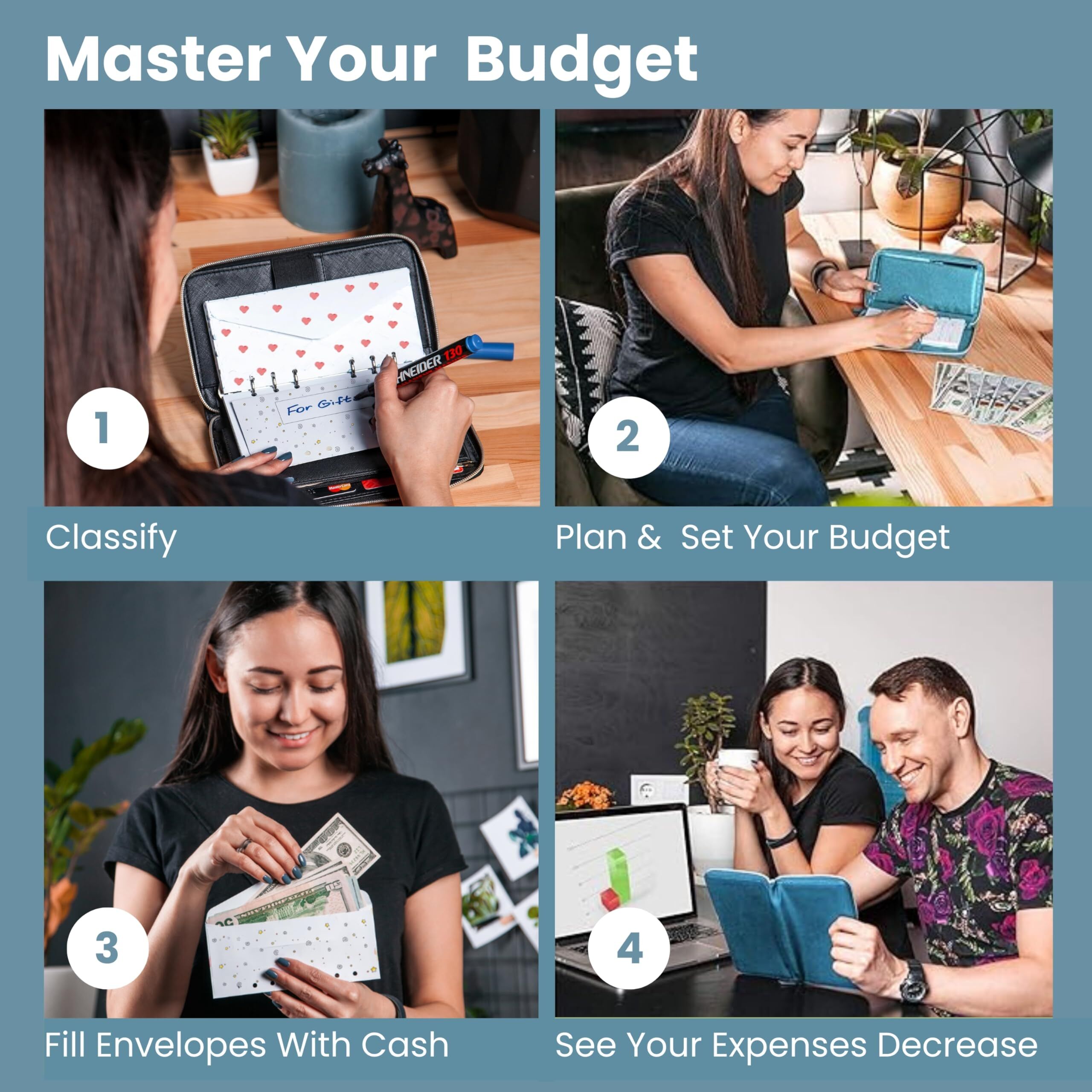 Custom Portable Binder Wallet Wholesale Double- Layer Leather Budget ...