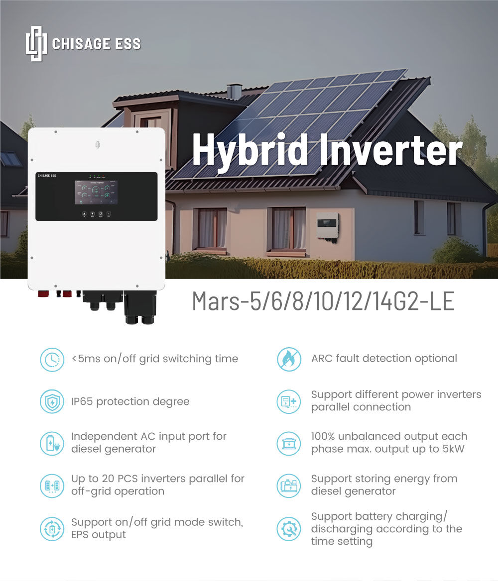 High Quality Residential Dual Mppt Ip65 Hybrid Solar Inverter 5kva 5kw ...