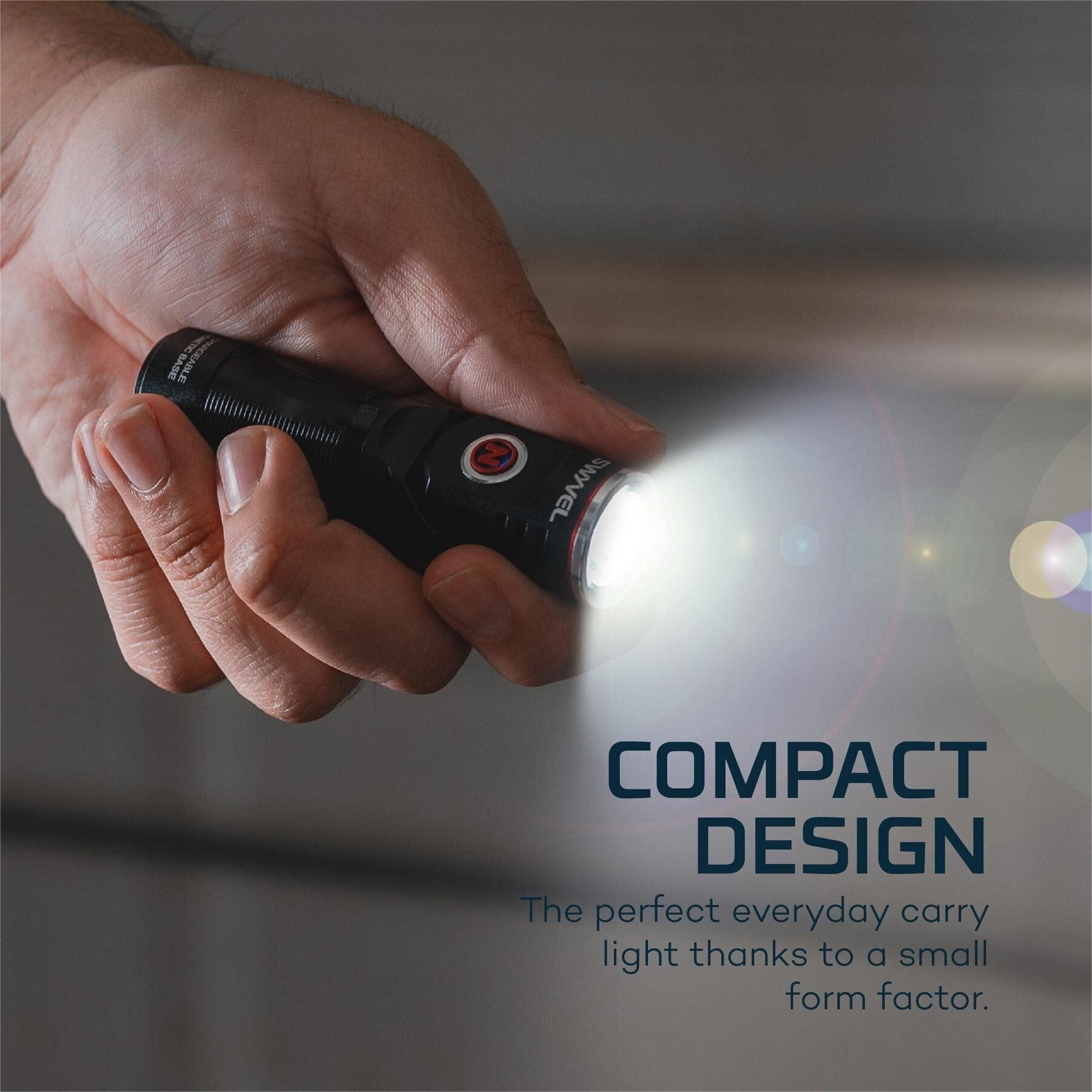 Compact 90 Degree Rotating 1000 Lumen Usb Wireless Rechargeable ...