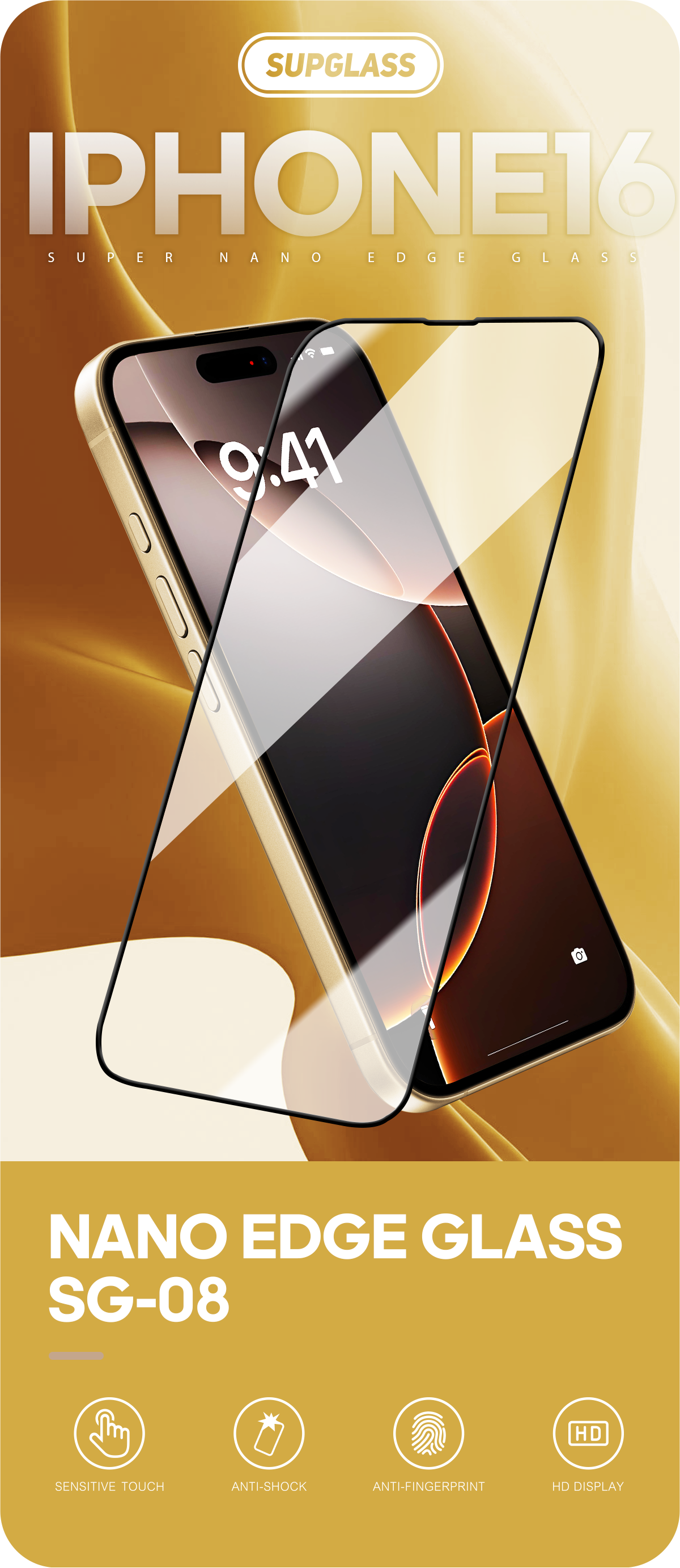 Supglass Sg-08 Hd Phone Screen Easy Installation Screen Tempered Glass ...