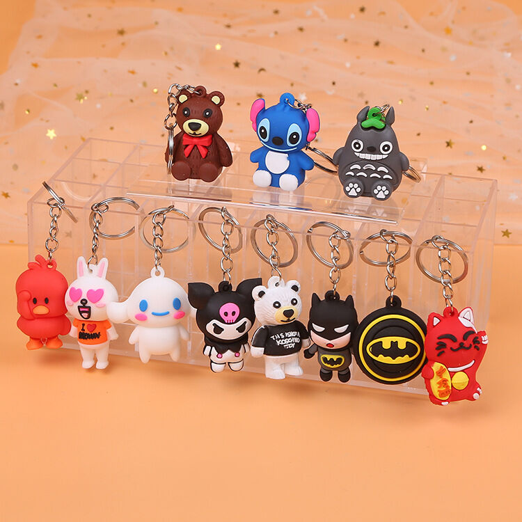 Cartoon Pvc Three-dimensional Figure Key Chain 3d Drop Glue Small Gift ...