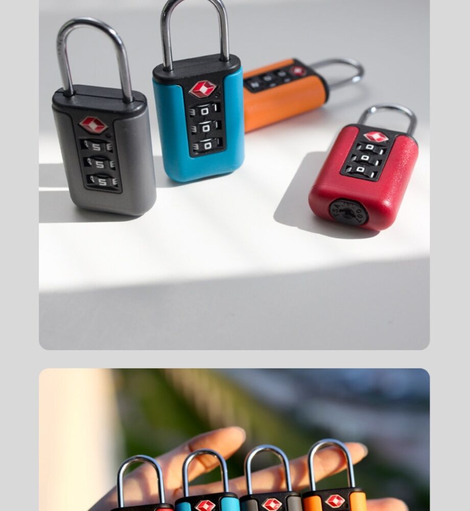 3 Digit Safety Luggage Combination Steel Padlocks Approved Tsa Suitcase ...