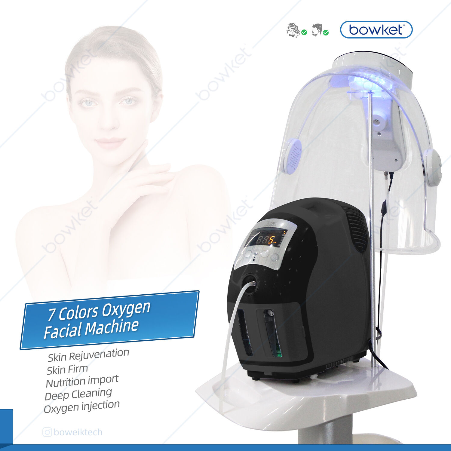 Buy China Wholesale Bowket Oxygen Facial Machine Jet Peel Face Oxygen ...