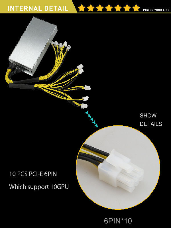 Kinpower 1u High Efficiency Mining Machine Power Supply 1800w-2400w ...