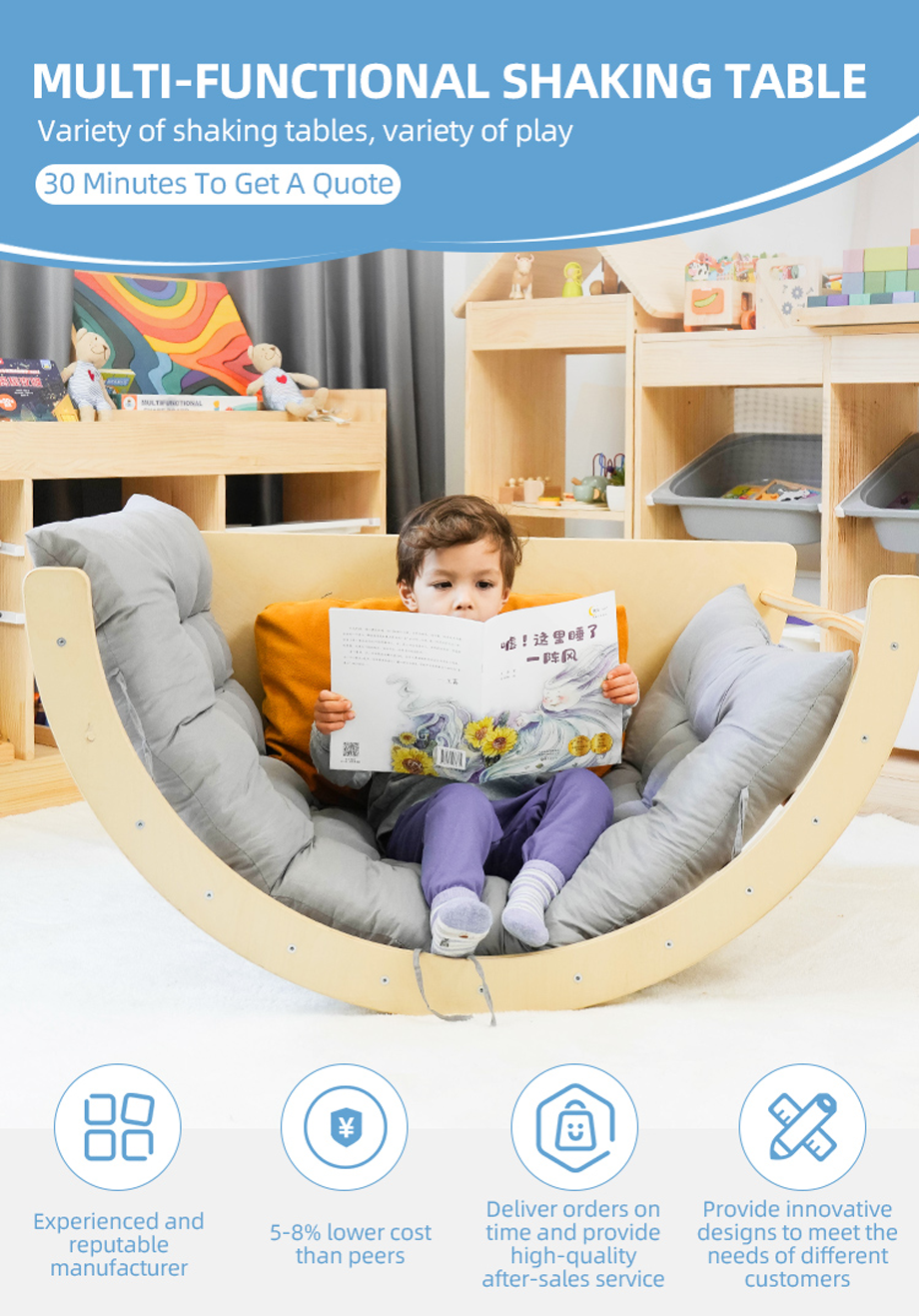 Buy China Wholesale Climbing Arch Rocking Chair Open-ended Rocker With ...