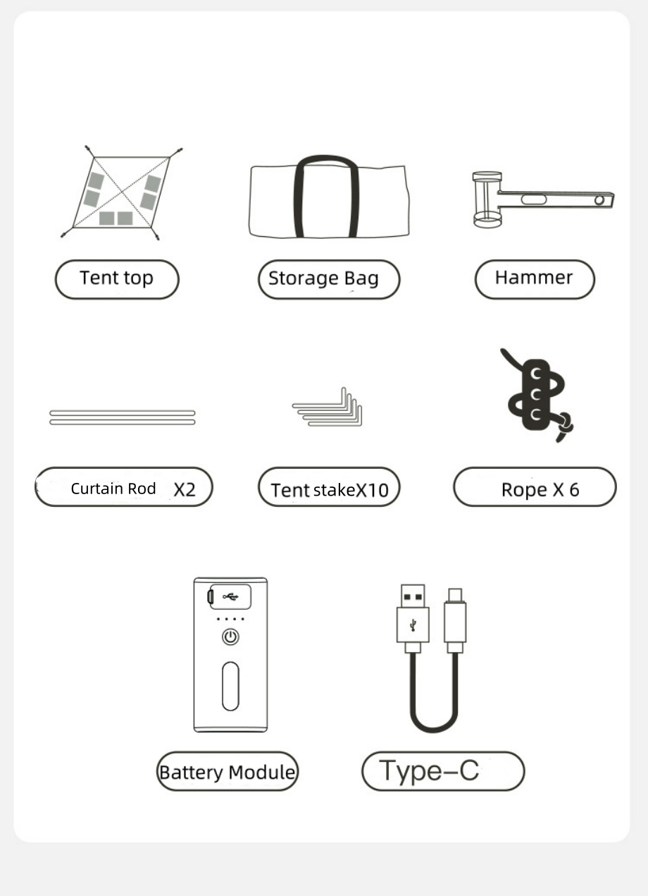 52w Automatic Inflatable Tent With Solar Panel Built-in & Anti Uv/ Rain ...