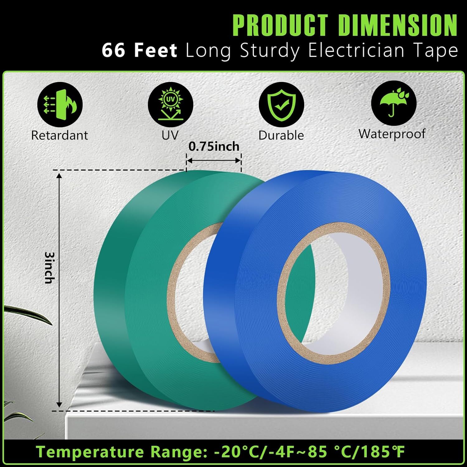 Excellent Matte Pvc Electrical Tape In A Variety Of Colors And Dimensions Waterproof With ...