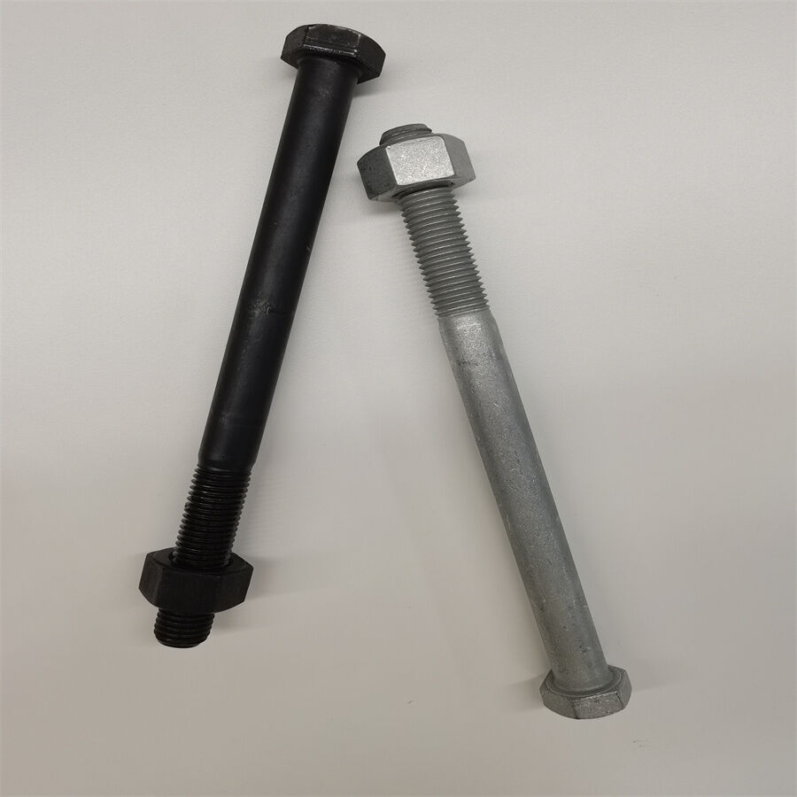 Heavy Hex Bolt Astm A490 A325 B18.2.6 Black 1/2 Hex Bolt With 2 Hex ...