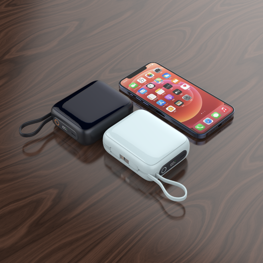 Oem Private Tooling Mini Size Power Bank 10000mah With Built-in Type C ...