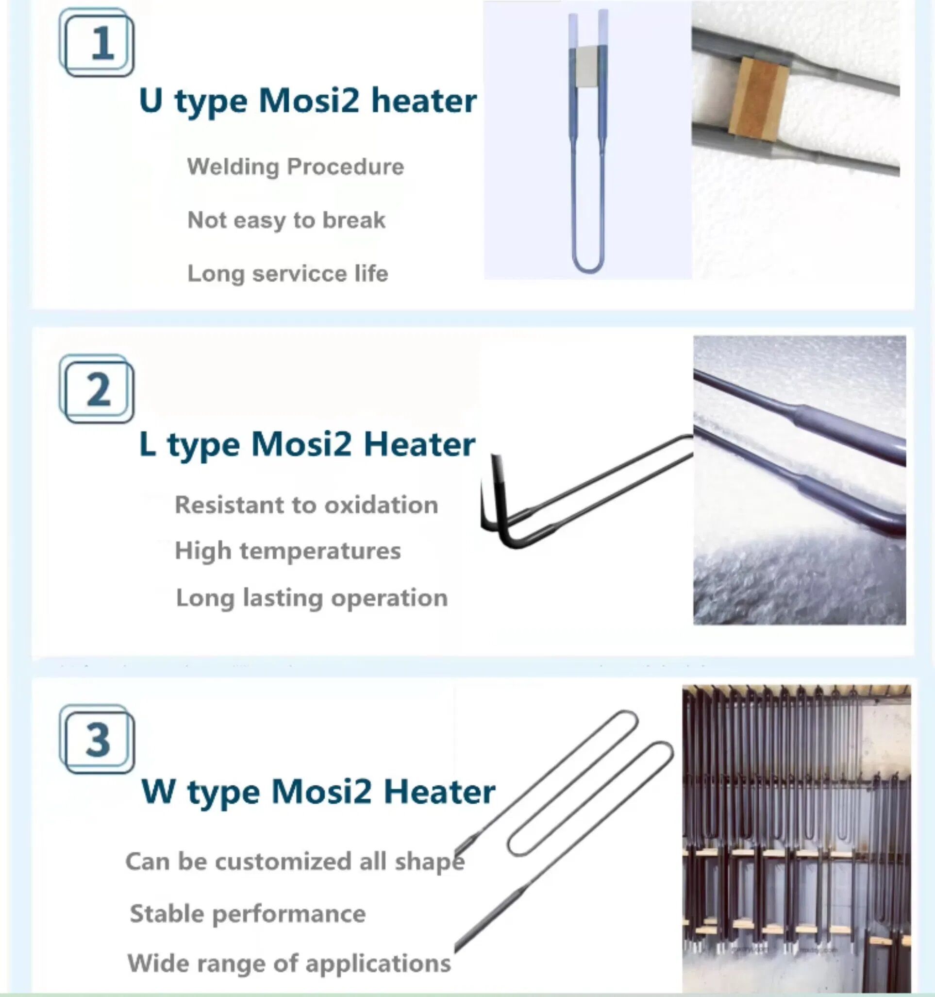 Buy China Wholesale High Quality Mosi2 Heating Element For Furnace High Temperature Double ...