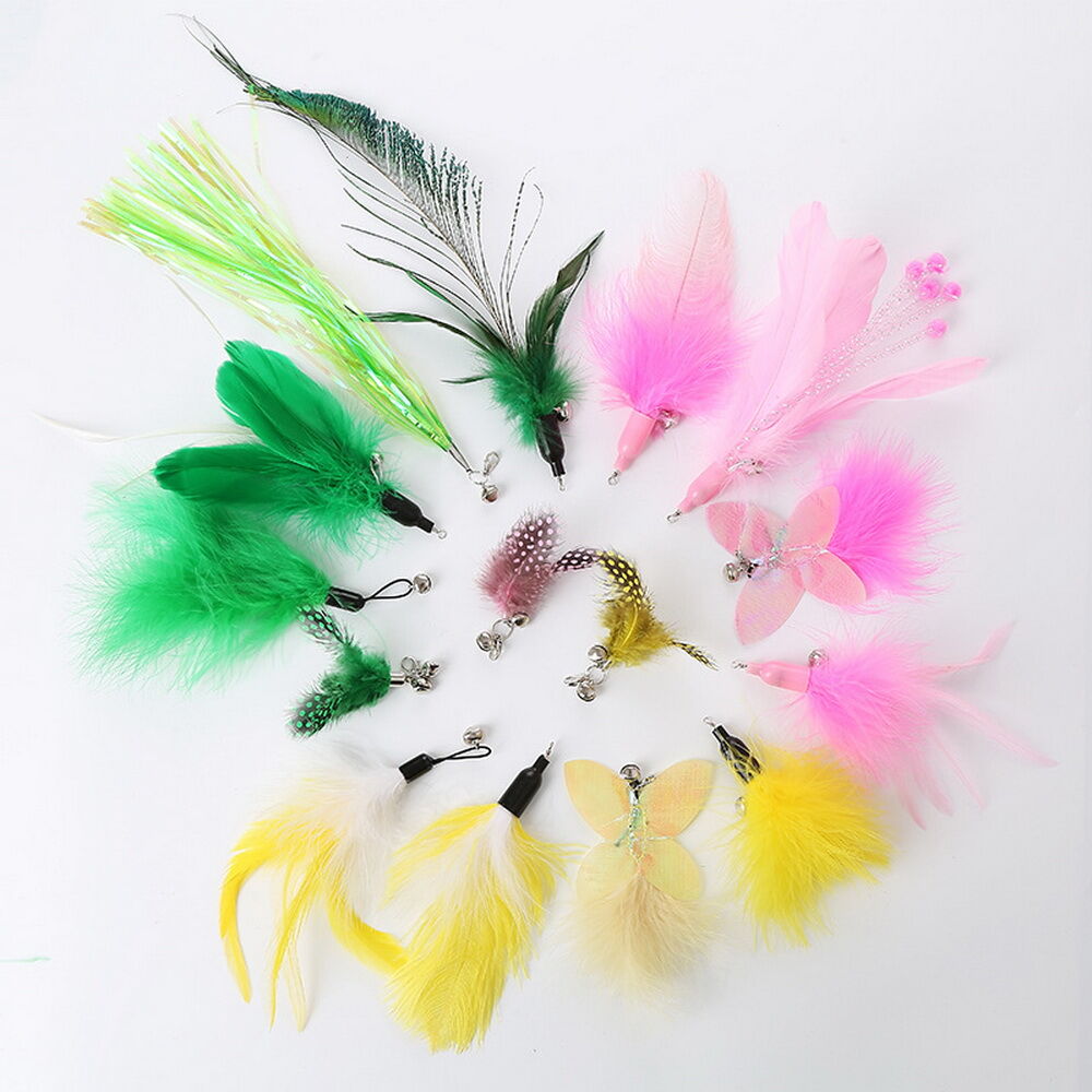Cat Toys Feather Teaser Cat Rod Replacement Head Wholesale Fishing Cat ...