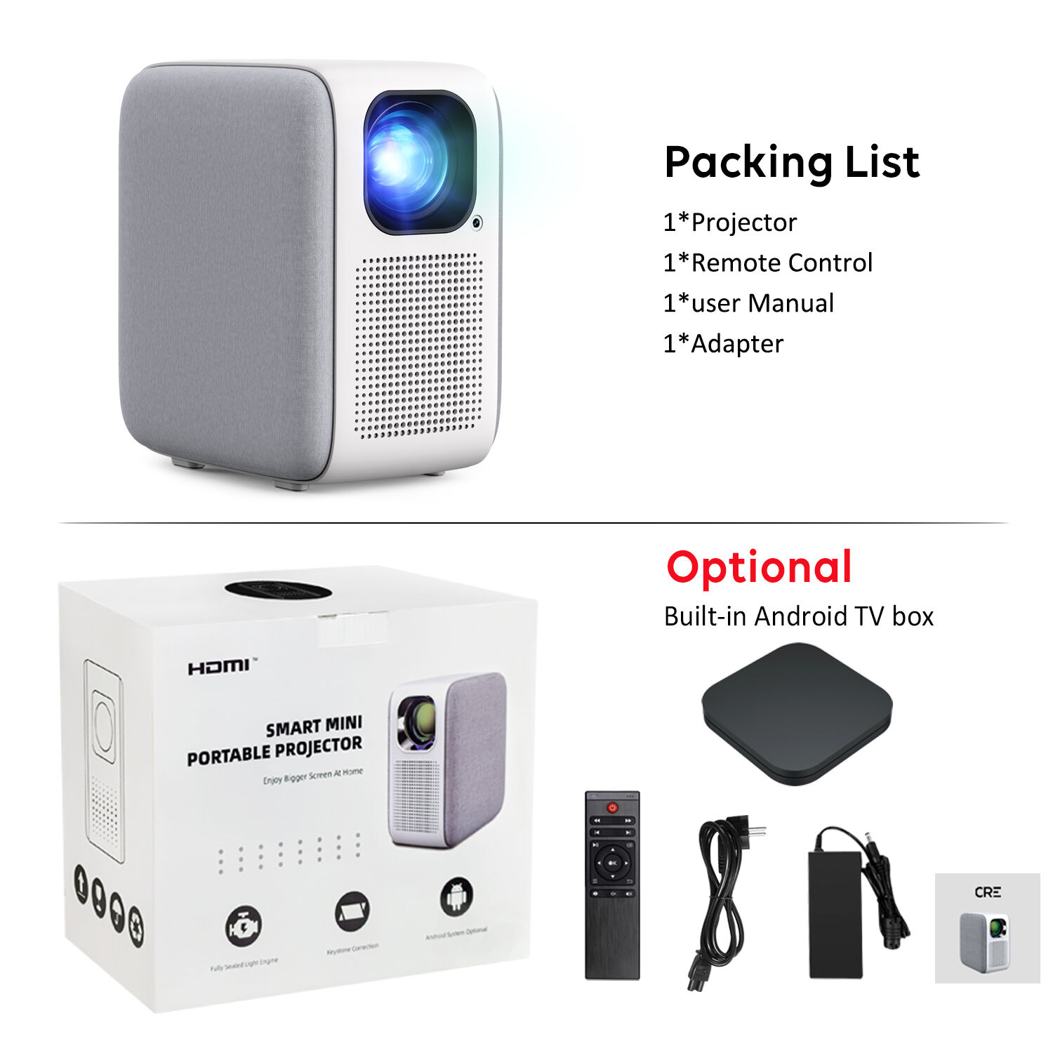 Bulk Buy China Wholesale Mini Lcd Android 9 Wifi Portable Projector 4k ...