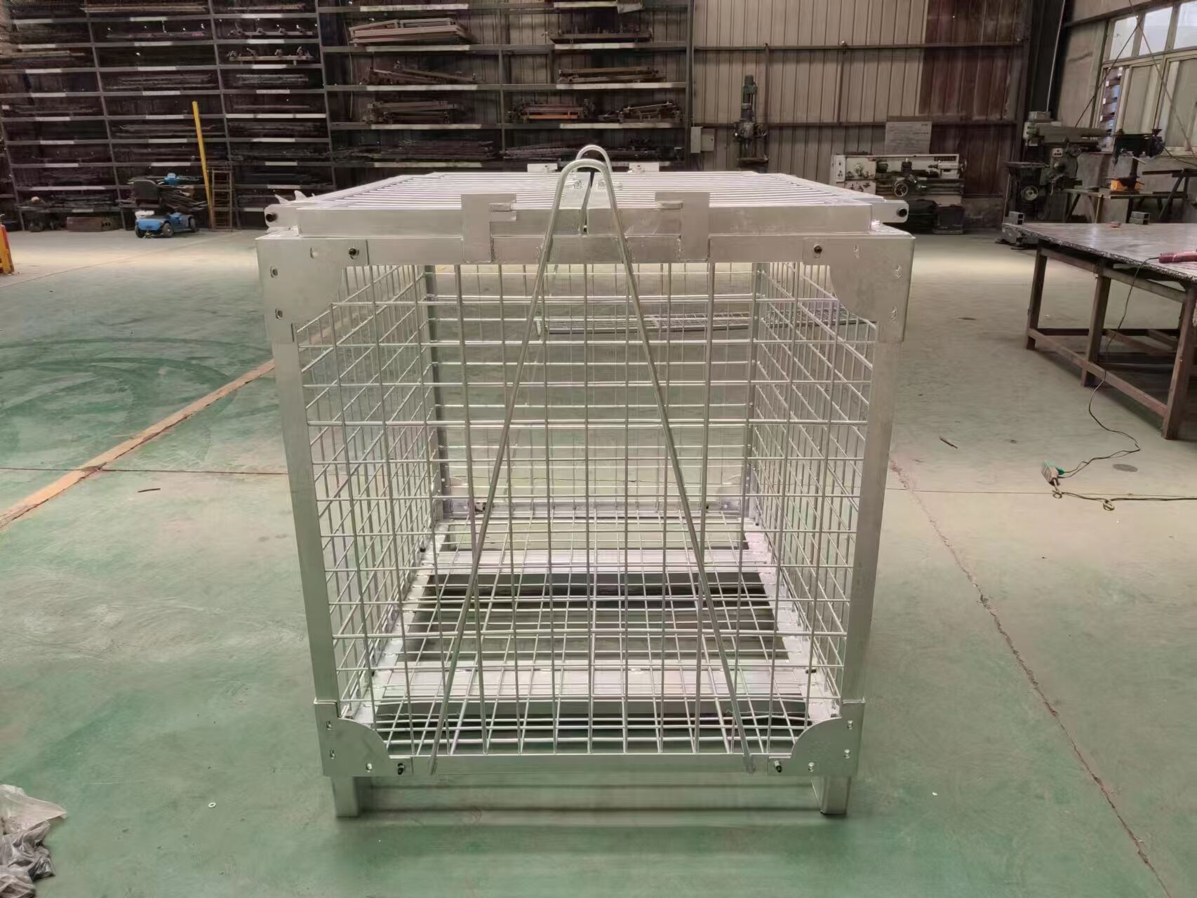 Metal Foldable Stillage Cage Warehouse Stores Heavy Duty Steel Pallet ...