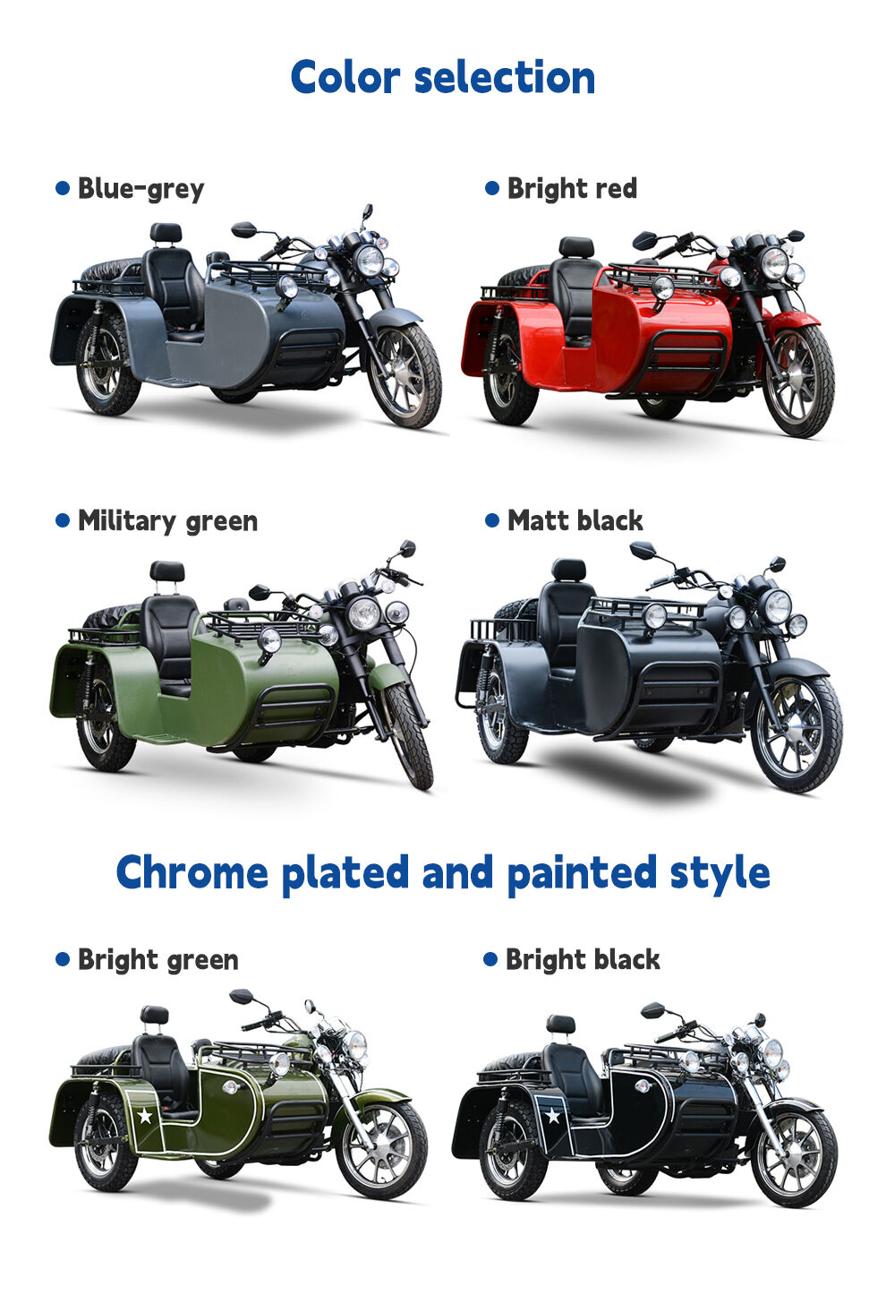 3 Wheel 300cc Water Cooled Trike Motorcycle With Side Car Motor ...