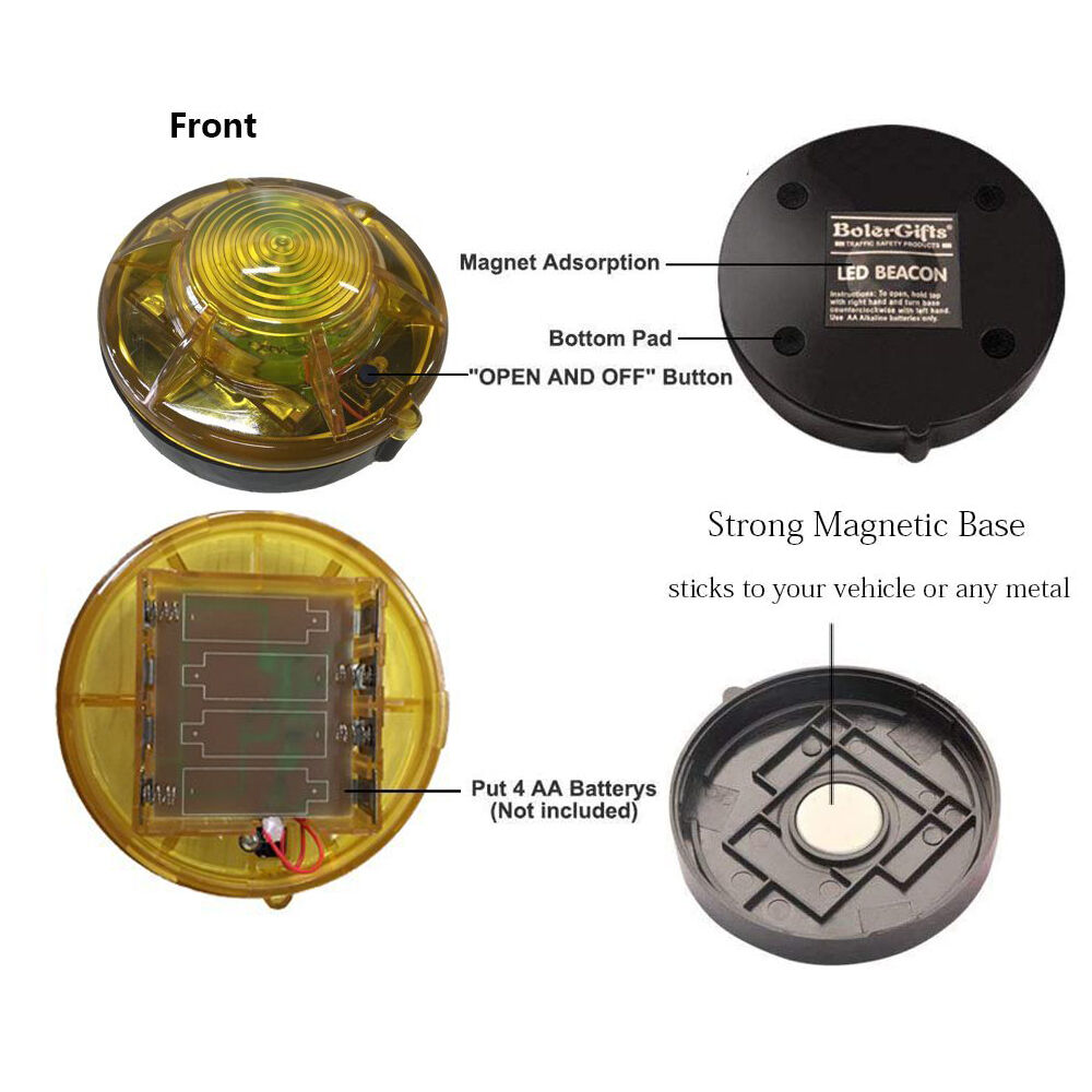 Red Traffic Safety Led Roadside Warning Traffic Light 2 Flash Modes ...