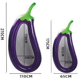 Giant Inflatable Mesh Pool Floaties, Eggplant Design Outdoor Swimming ...