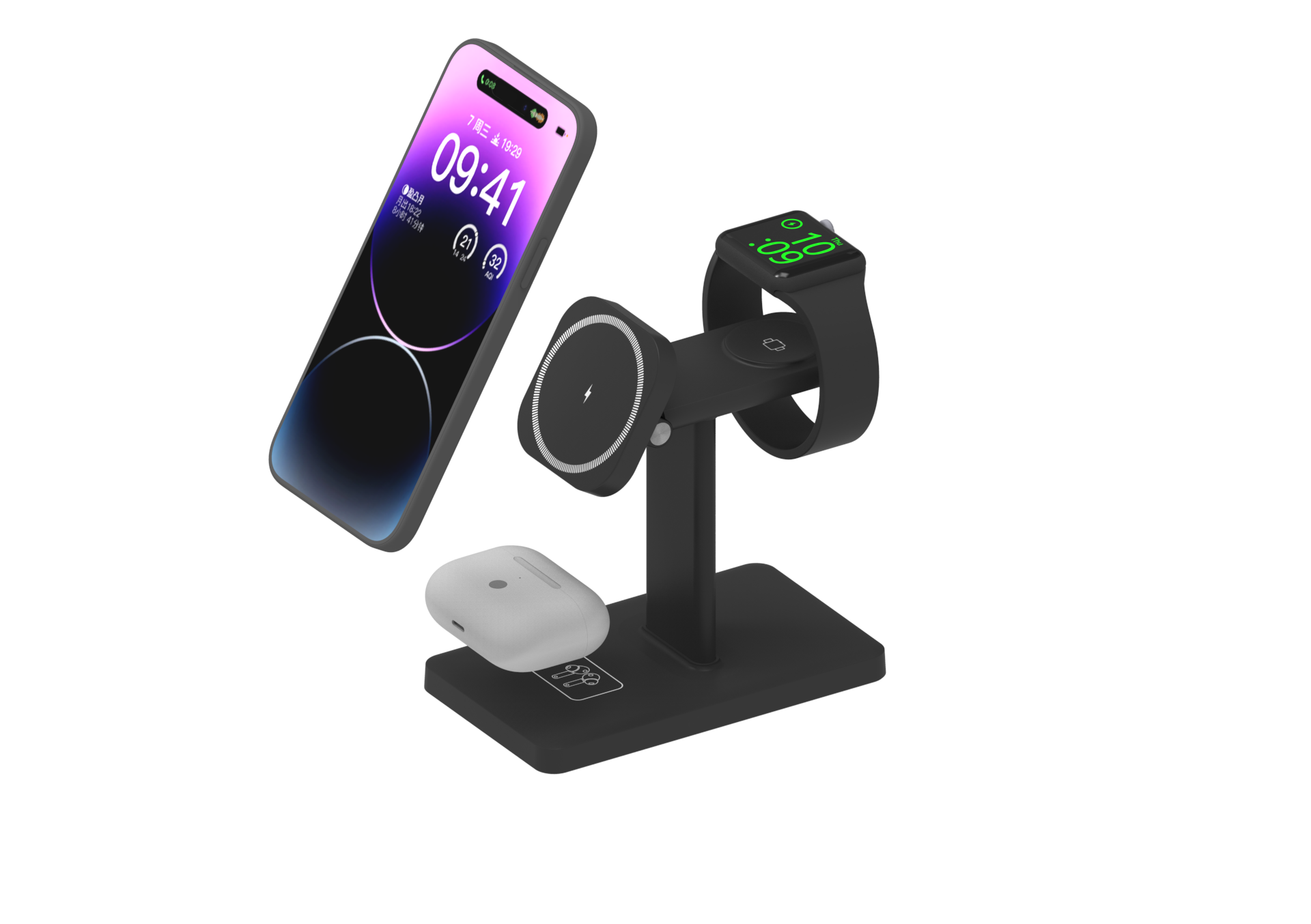 2025 New Products Magnetic 3 In 1 Wireless Charger Mobile Phone Charger ...