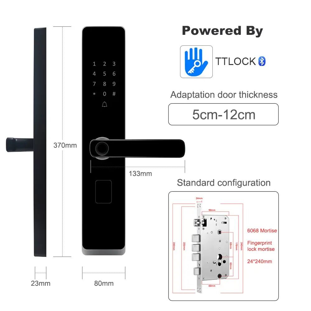 Smart Fingerprint Door Lock - Keyless Entry With Biometric Security ...