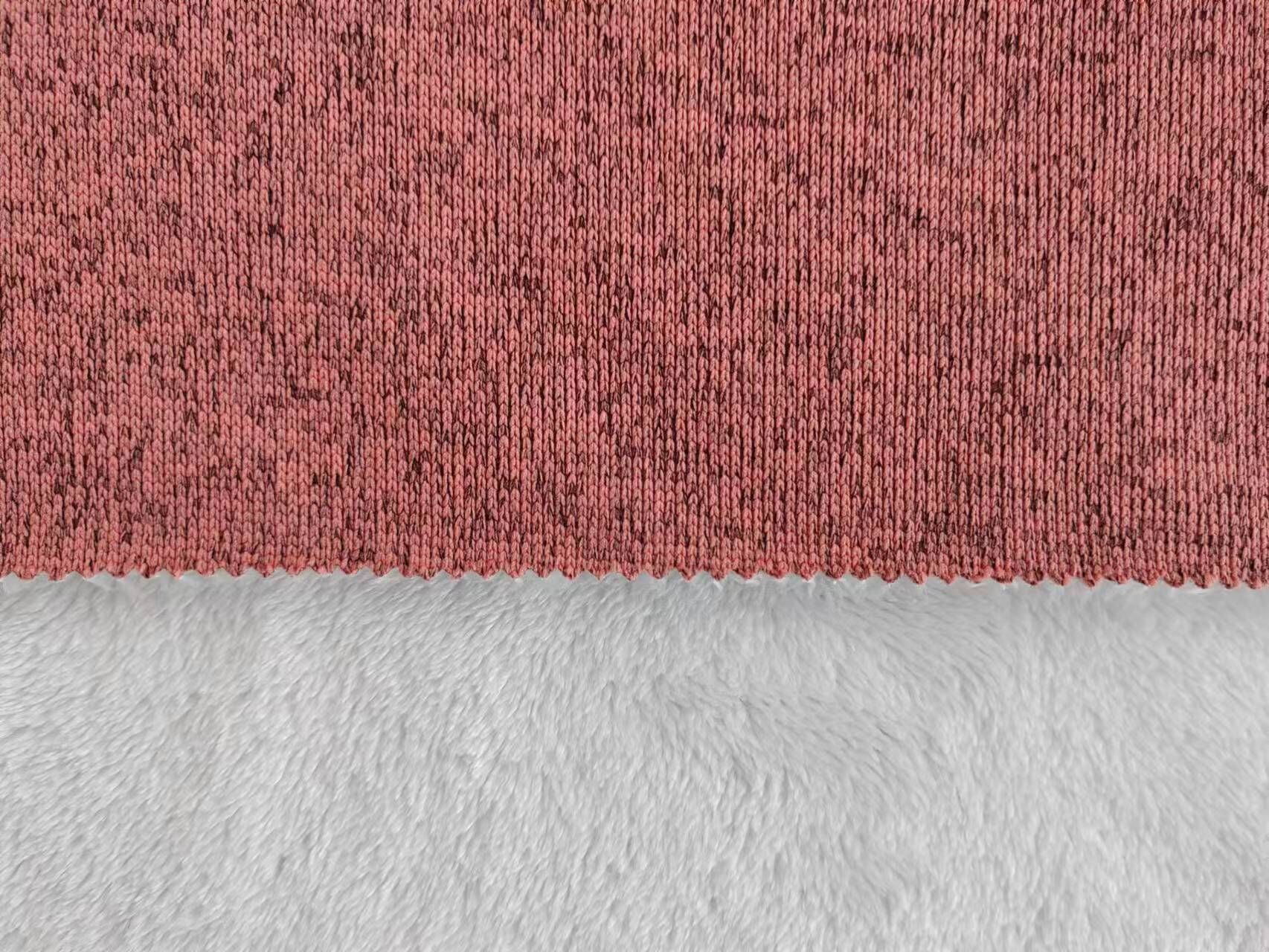 Recycled Polyester Melange Hacci Jersey Bonding Sherpa Fleece For ...