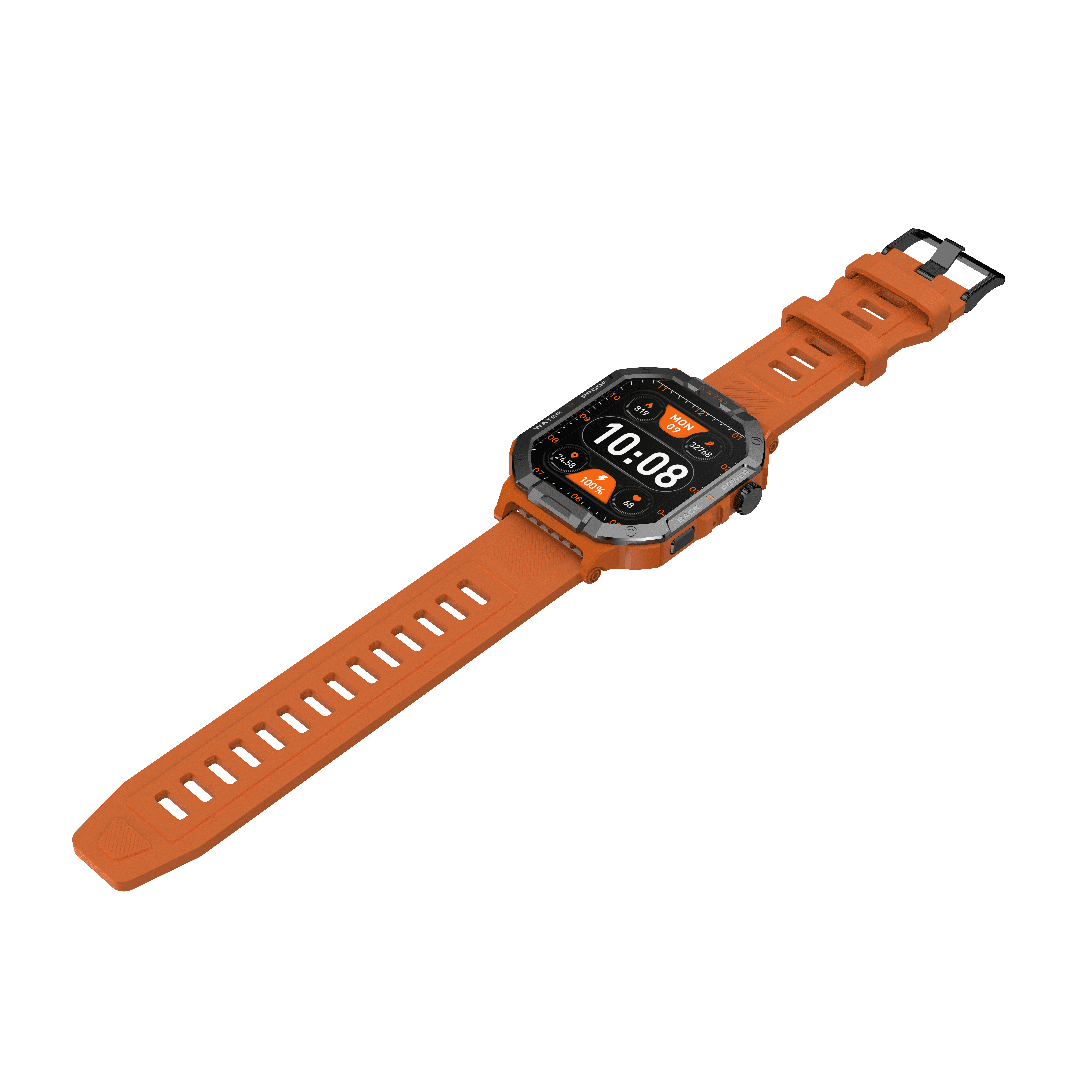 3 Atm Waterproof Smart Watch Square Smart Watch Rugged Smart Watch For ...