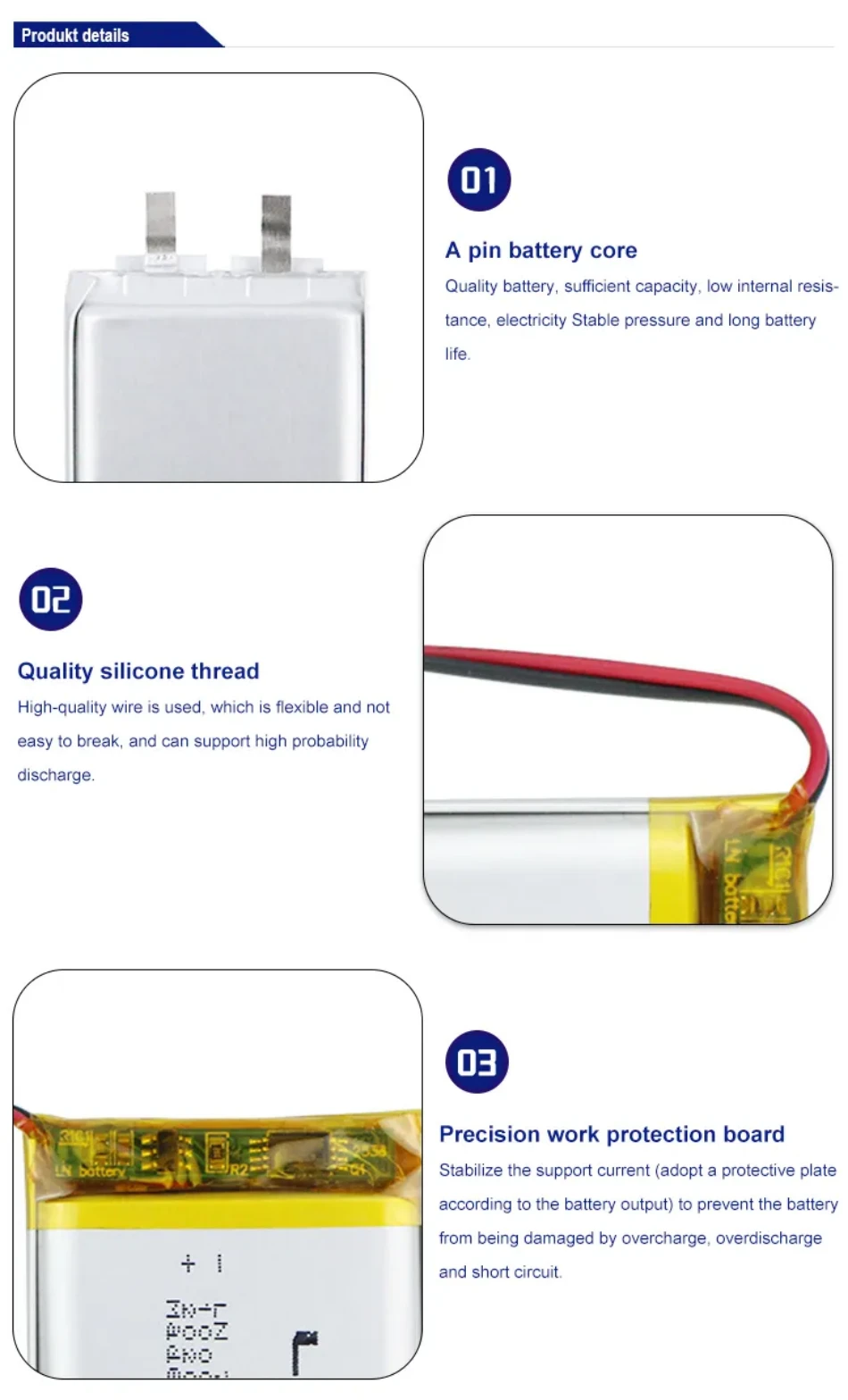 Arc-shaped Lithium Battery Rechargeable 3.7v Lithium Polymer Battery ...