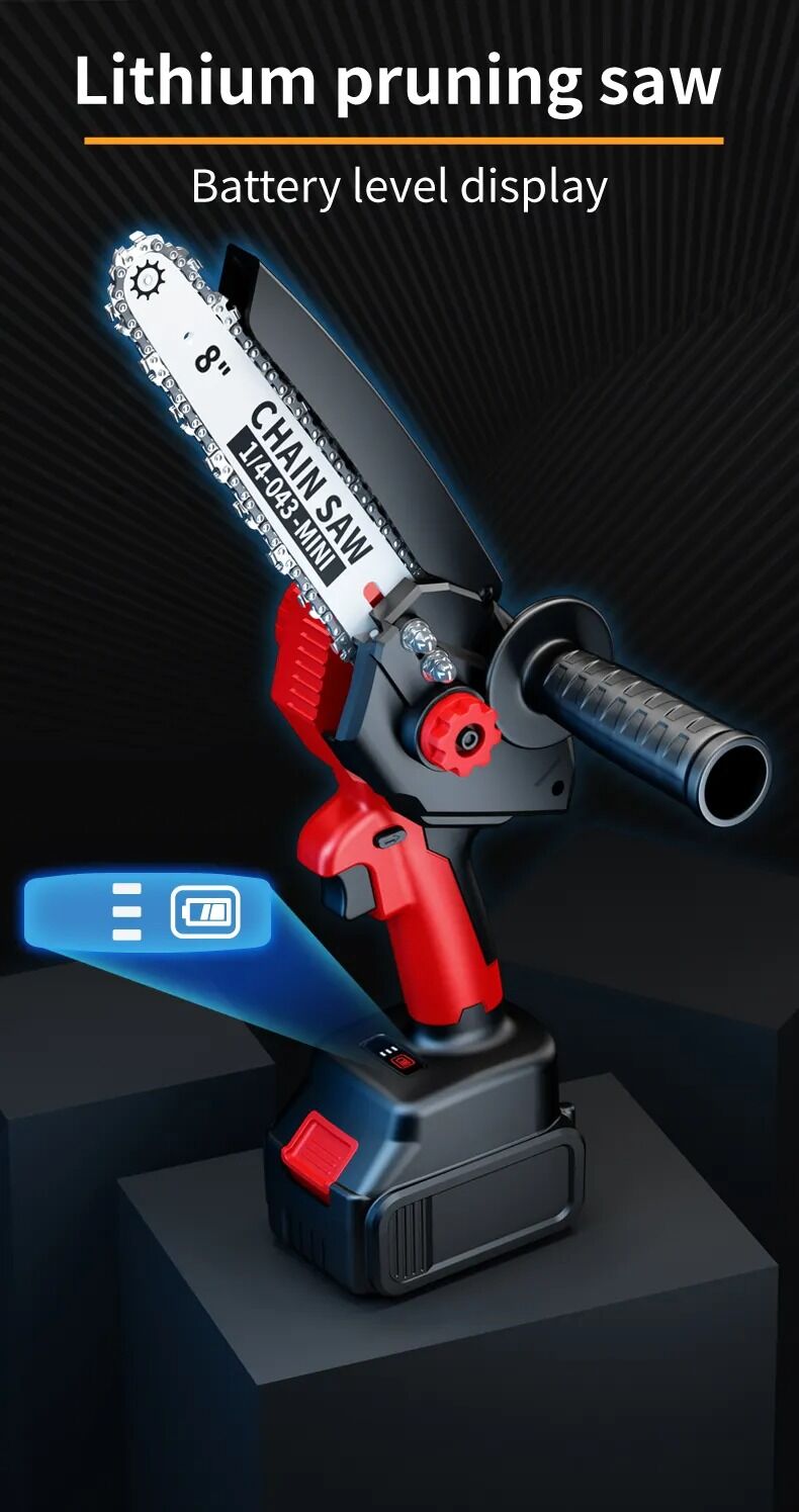 Battery Powered Chainsaw – Cordless, Lightweight, Rechargeable Lithium ...
