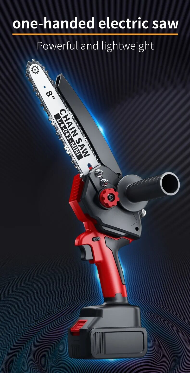 Battery Powered Chainsaw – Cordless, Lightweight, Rechargeable Lithium ...