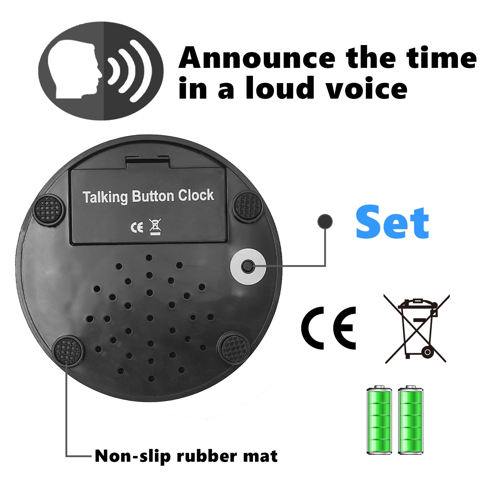 Talking Alarm Clock For The Blind, Talking Clock For Low Vision ...